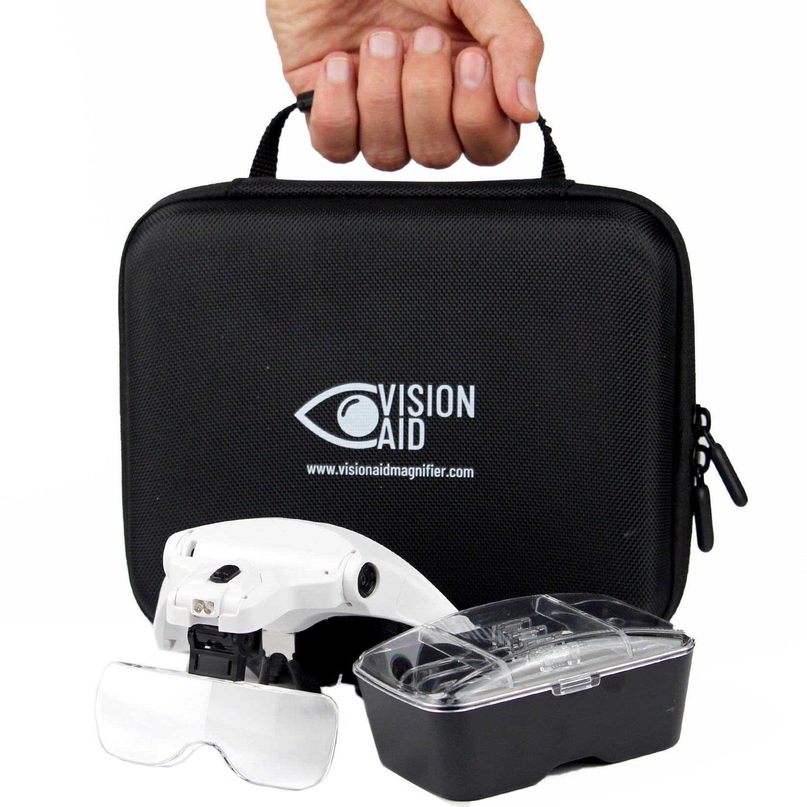VISION AID Magnifying Glasses with A Storage Case (Battery Version ...