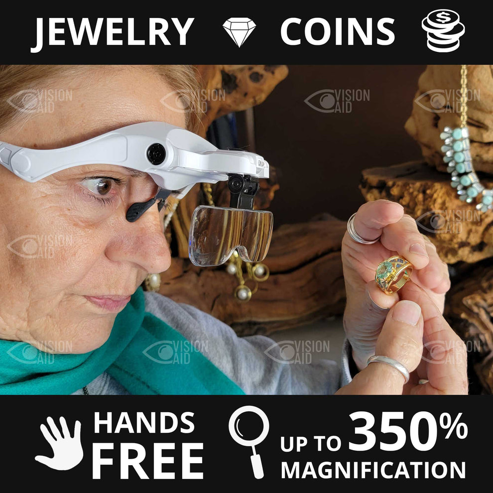 VISION AID Magnifying Glasses with A Storage Case (Battery Version ...